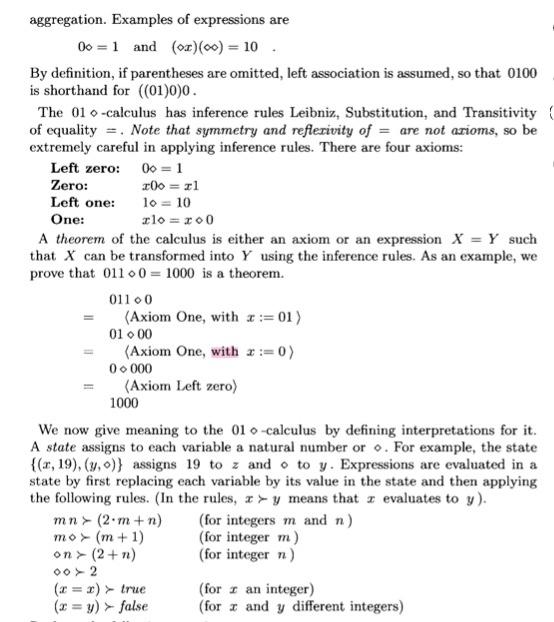 7.5 This exercise concerns a new calculus, the | Chegg.com