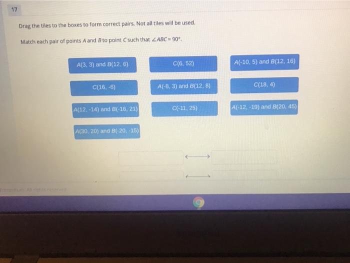 Solved 17 Drag the tiles to the boxes to form correct pairs. | Chegg.com