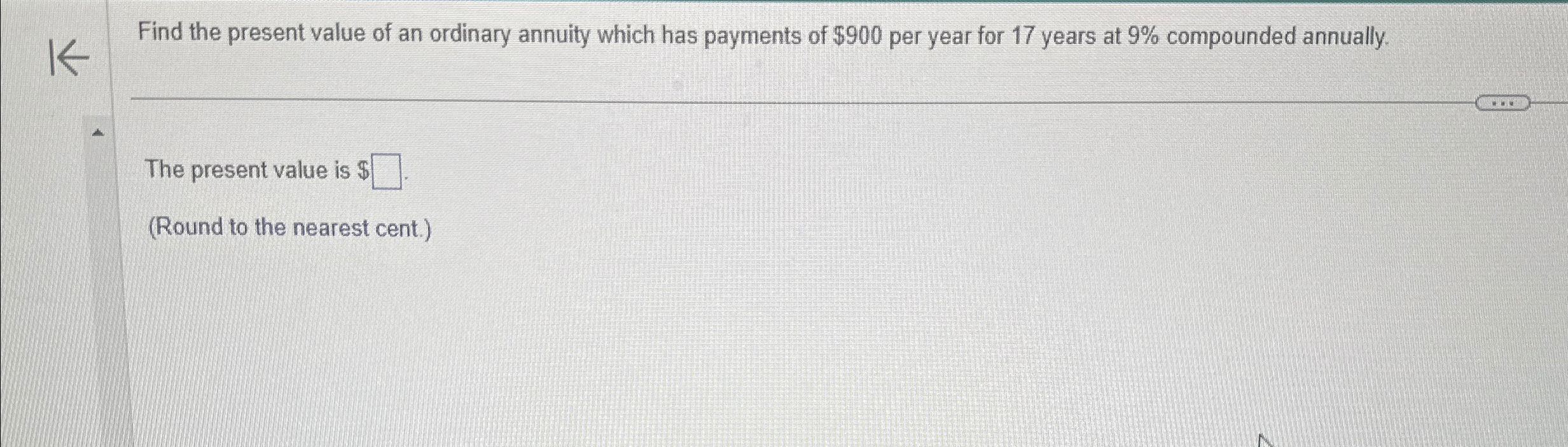 Solved Find the present value of an ordinary annuity which | Chegg.com