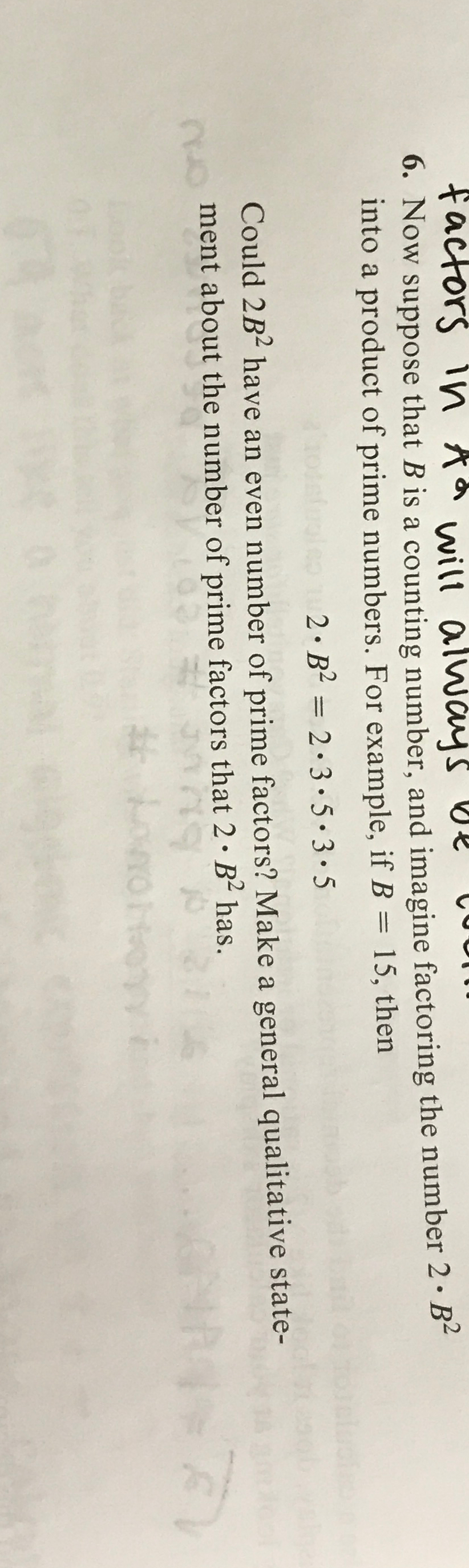 Solved Now suppose that B ﻿is a counting number, and imagine | Chegg.com