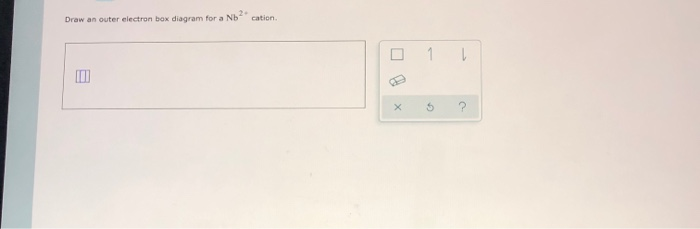 Solved Draw an outer electron box diagram for a Nbcation. D1 | Chegg.com