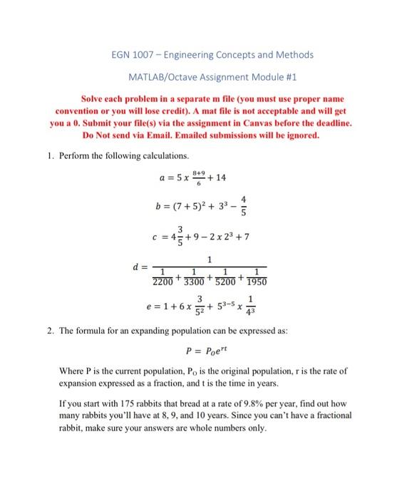 Solved EGN 1007 - Engineering Concepts and Methods | Chegg.com
