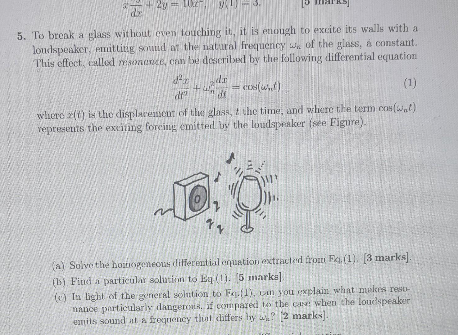 Solved 6. To break a glass without even touching it, it is | Chegg.com