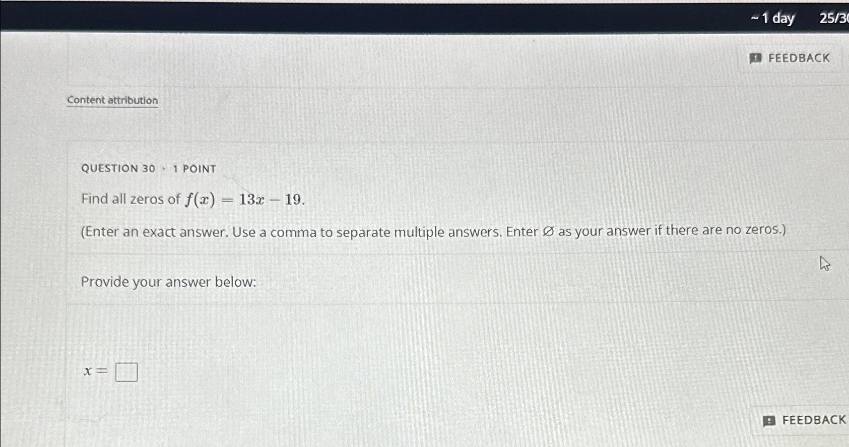 Solved ∼1 day253Content attributionQUESTION 30 - 1 | Chegg.com Solved ∼1 day253Content attributionQUESTION 30 - 1 | Chegg.com
