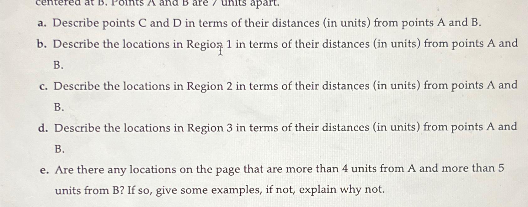 Solved a. ﻿Describe points C ﻿and D ﻿in terms of their | Chegg.com