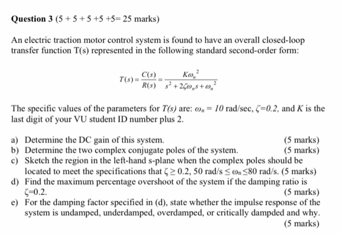 Solved Question 3 (5 + 5 + 5 +5 +5= 25 marks) An electric | Chegg.com