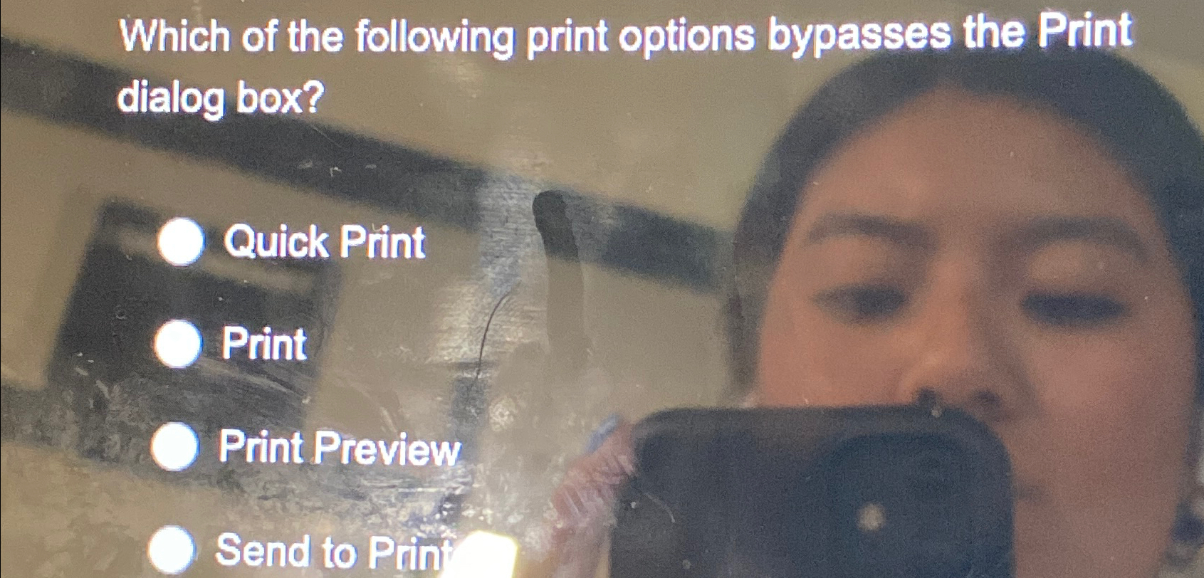 Solved Which of the following print options bypasses the | Chegg.com