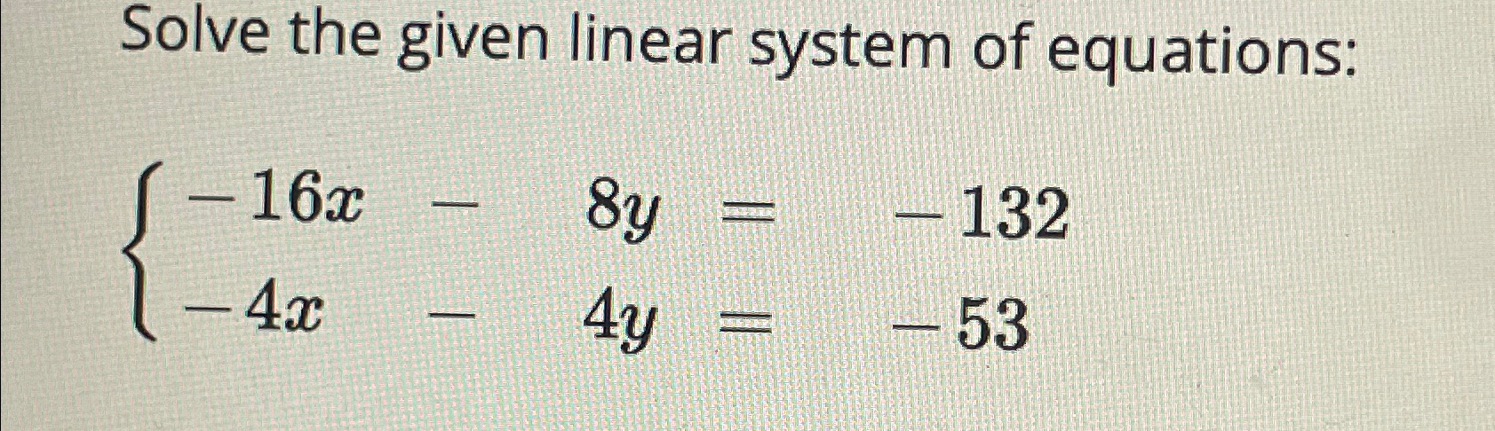Solved Solve the given linear system of | Chegg.com