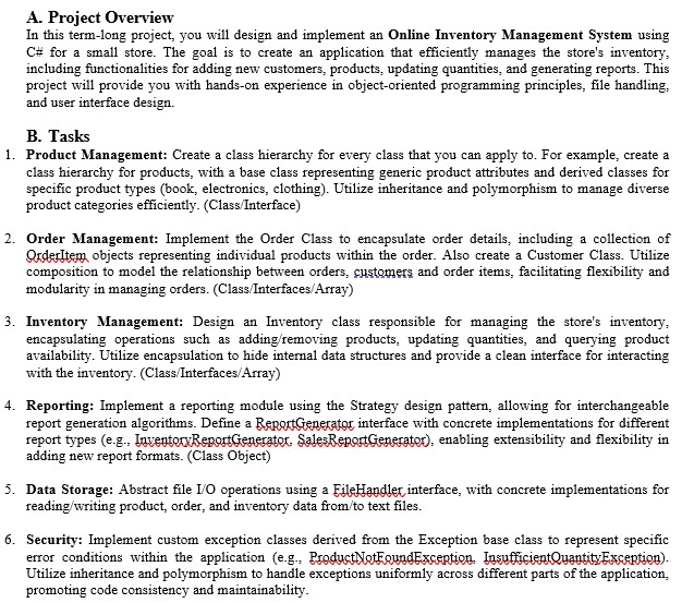 Solved A. Project OverviewIn this term-long project, you | Chegg.com Solved A. Project OverviewIn this term-long project, you | Chegg.com