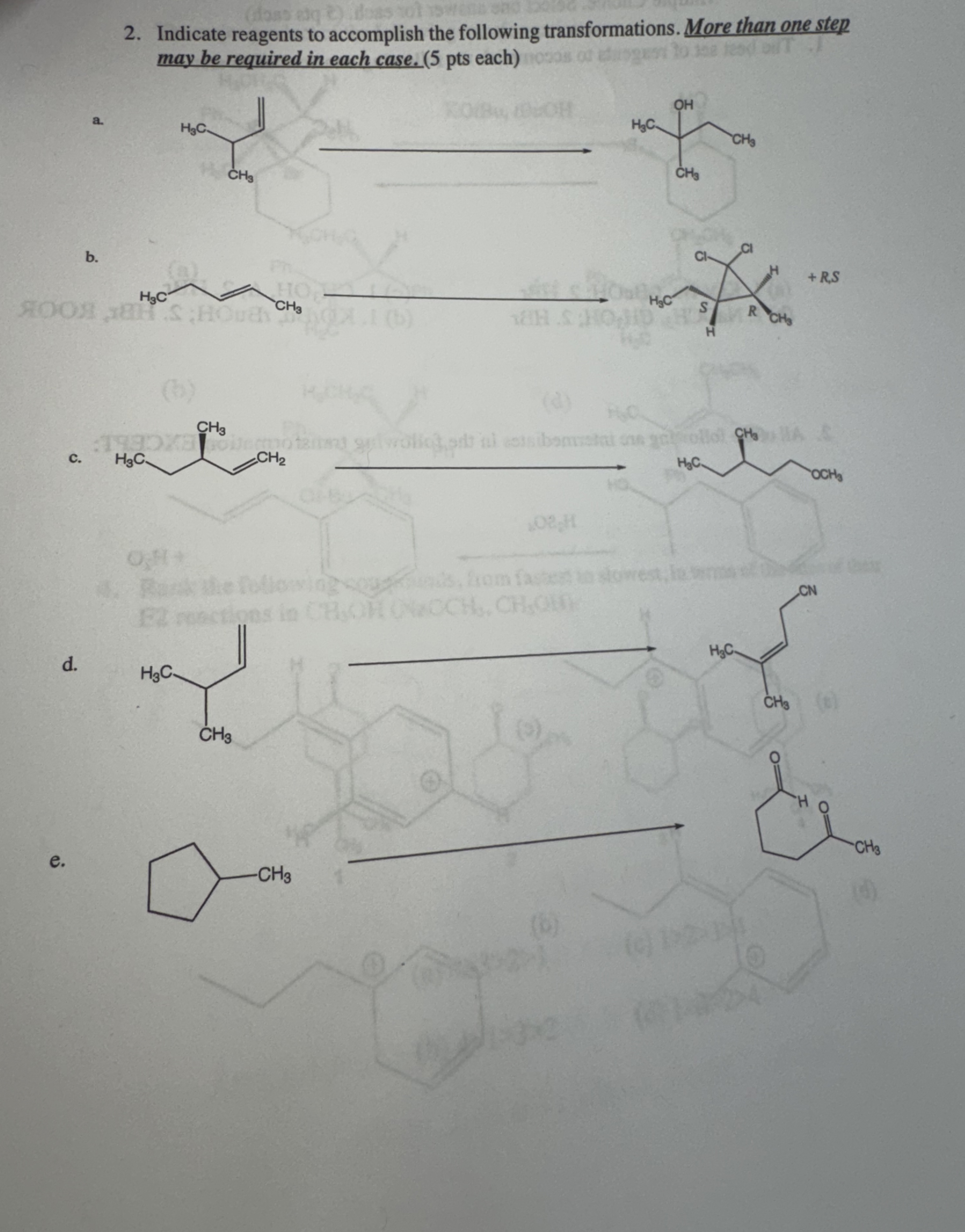 Solved Indicate reagents to accomplish the following | Chegg.com