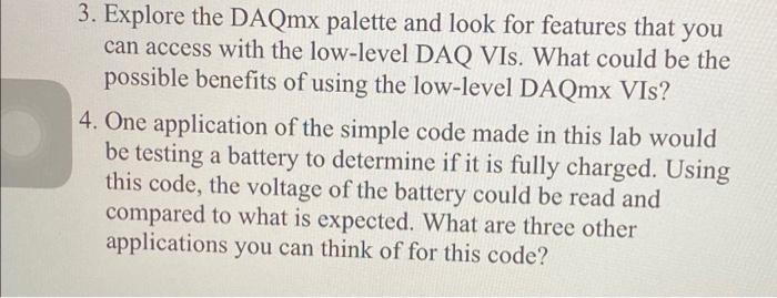 Solved 3. Explore the DAQmx palette and look for features | Chegg.com