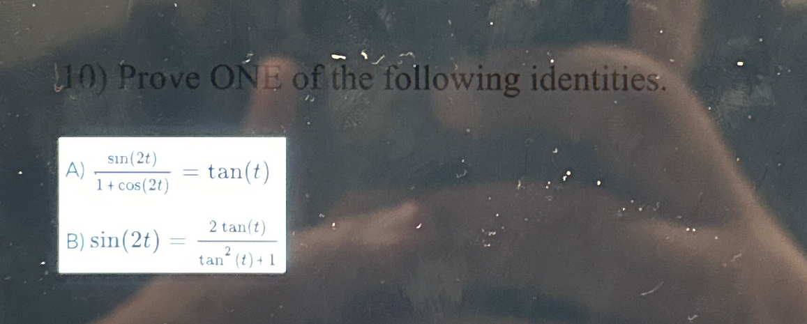 Solved U0) ﻿Prove ONE of the following | Chegg.com