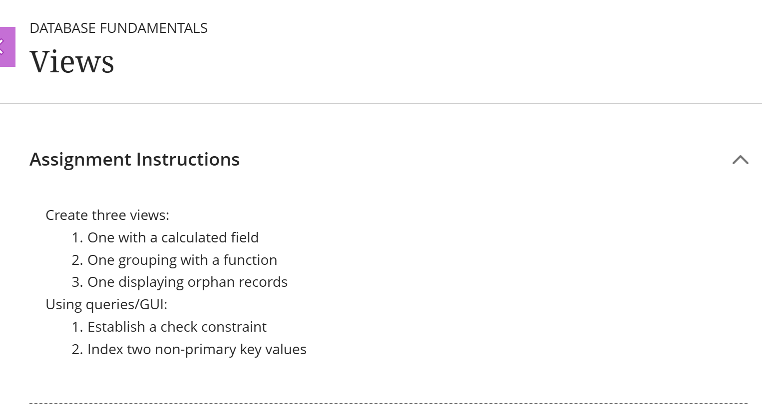 Solved Assignment InstructionsCreate three views:1. ﻿One | Chegg.com