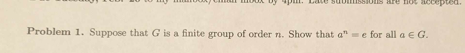 Solved Problem 1. ﻿Suppose that G ﻿is a finite group of | Chegg.com