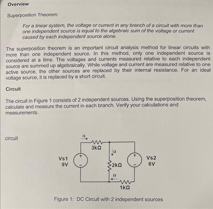 Solved Superposition Theorem: For a linear system, the | Chegg.com