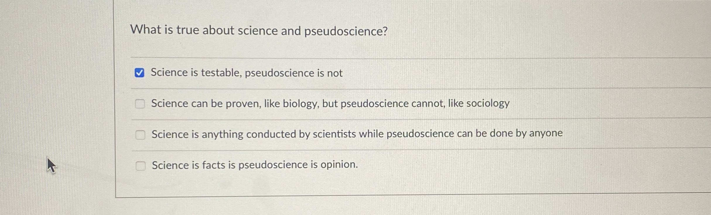 Solved What is true about science and pseudoscience?Science | Chegg.com