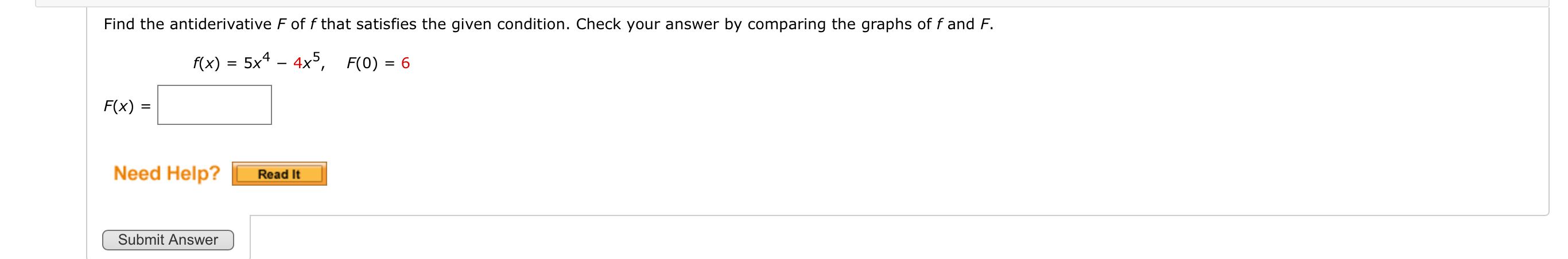 Solved Find the antiderivative F ﻿of f ﻿that satisfies the | Chegg.com