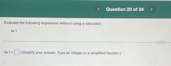 Solved Evaluate the following expression without using a | Chegg.com