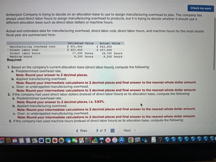 Solved Amberjack Company is trying to decide on an | Chegg.com