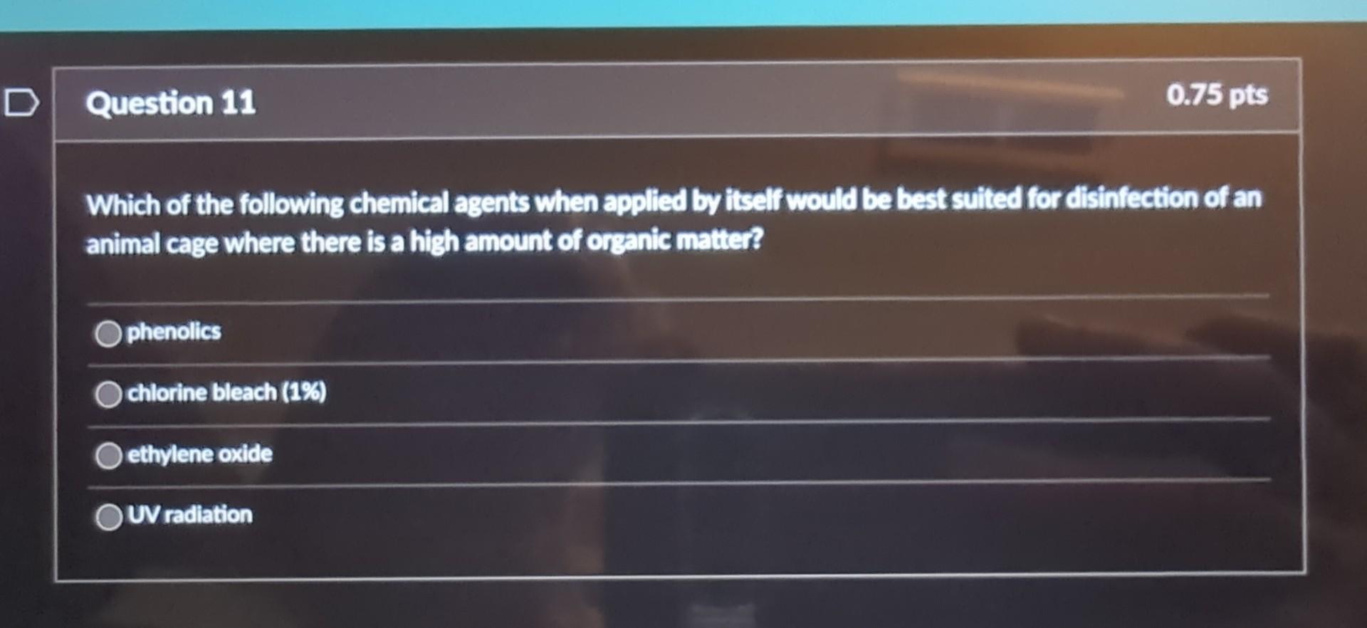 Solved Question 11 0.75pts Which of the following chemical | Chegg.com