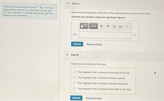 Solved Protons with momentum 4.2x10-21 kg. m/s are | Chegg.com