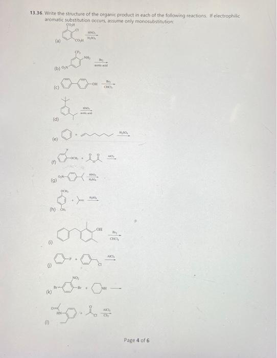 13.36 Write the structure of the organic product in | Chegg.com