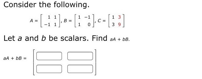 Solved linear algebraplease specify the answer that goes in | Chegg.com