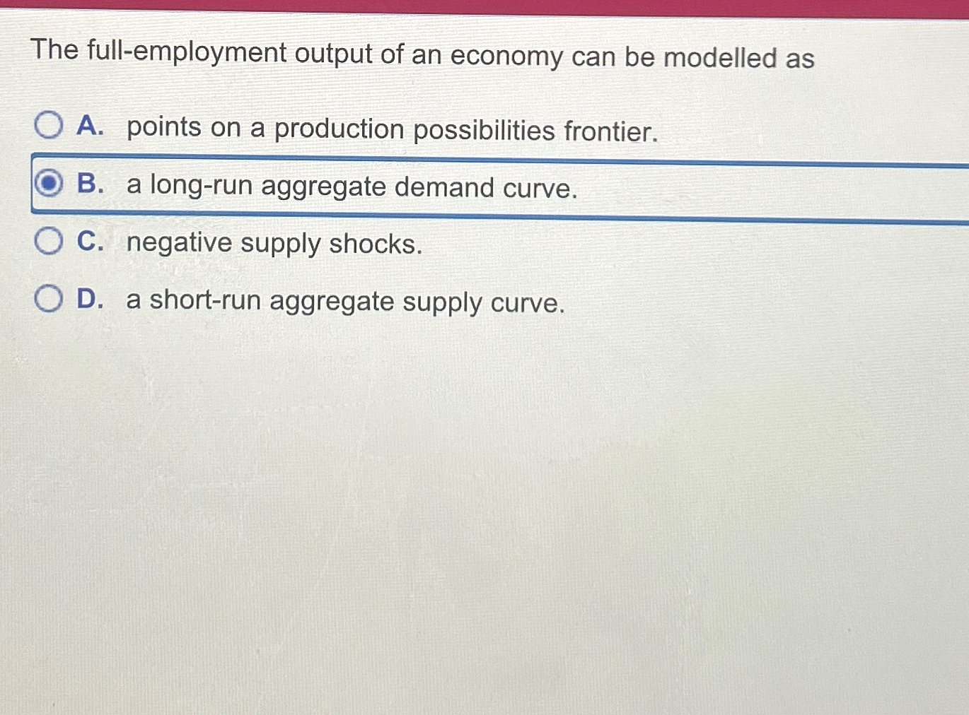 Solved The full-employment output of an economy can be | Chegg.com