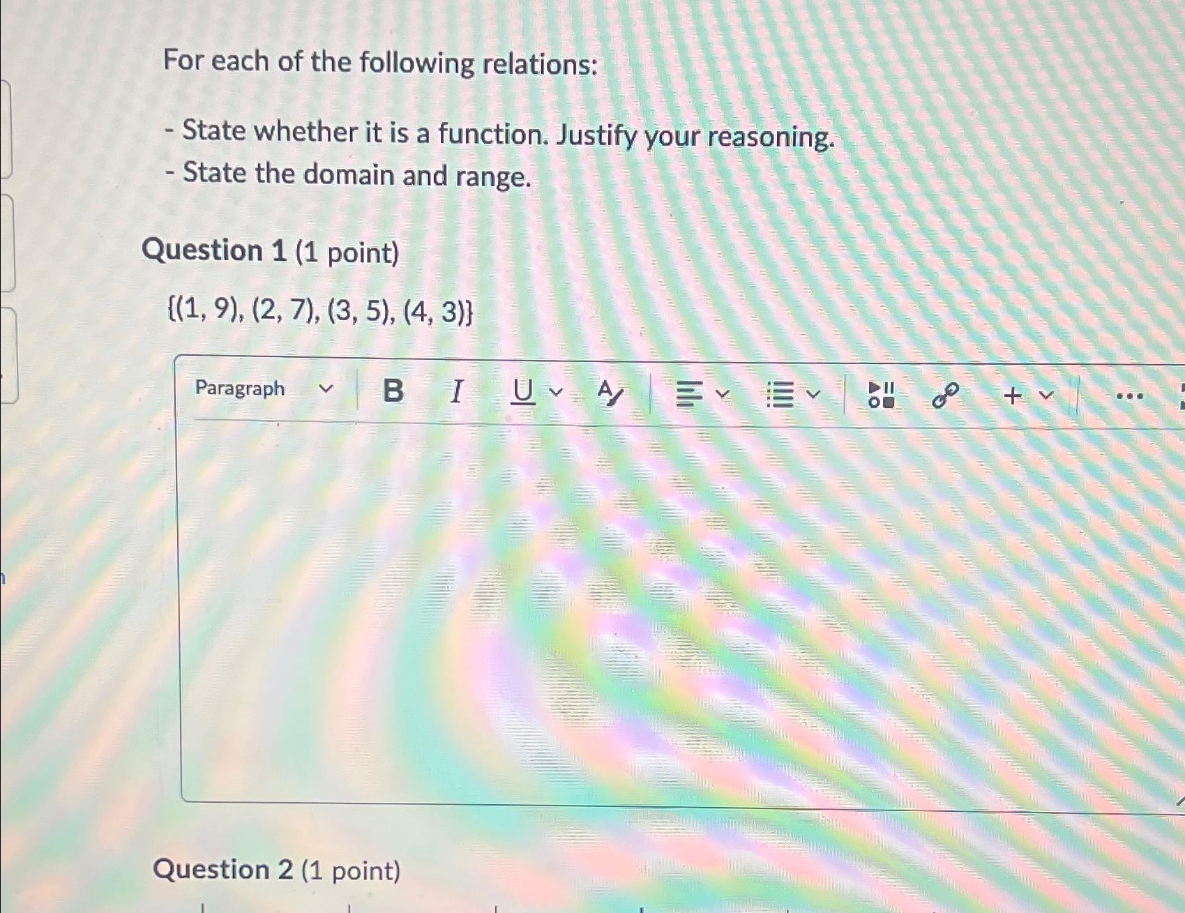 Solved For each of the following relations:State whether it | Chegg.com
