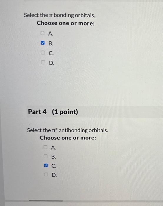 Solved Below Is The π Molecular Orbital System For