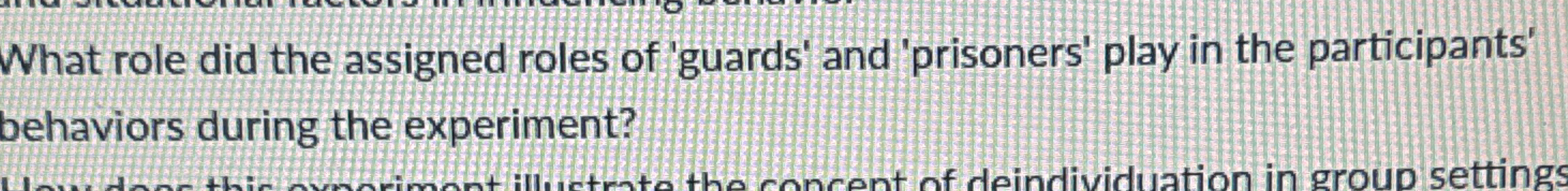 Solved What role did the assigned roles of 'guards' and | Chegg.com
