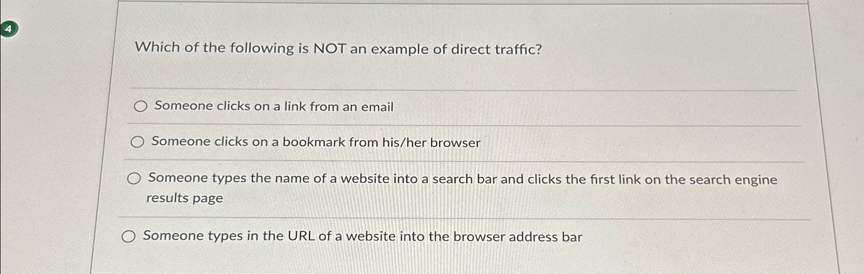 Solved Which of the following is NOT an example of direct | Chegg.com