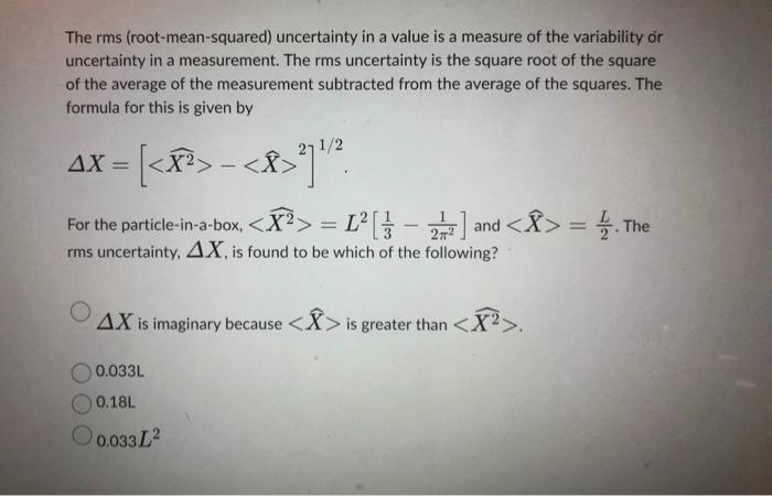 Solved For a particle represented by the wavefunction | Chegg.com