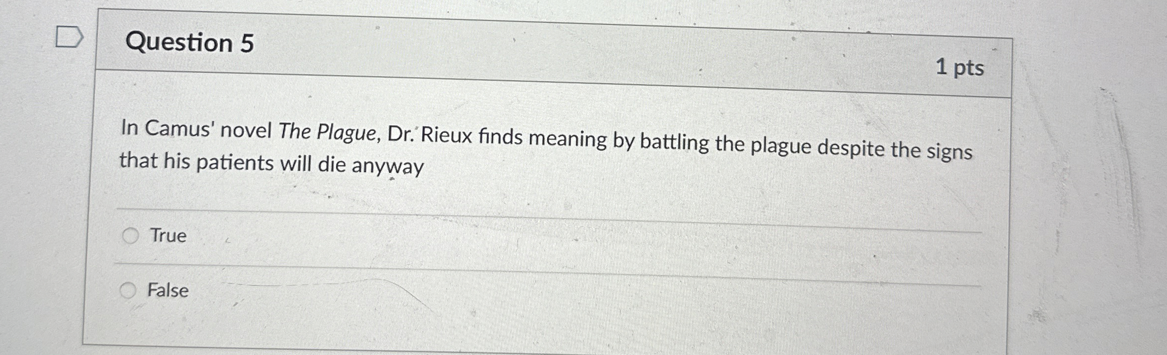Solved Question 51 ﻿ptsIn Camus' novel The Plague, Dr.'Rieux | Chegg.com