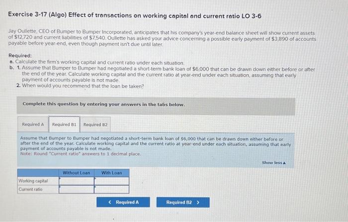 Solved Exercise 3.17 (Algo) Effect of transactions on | Chegg.com