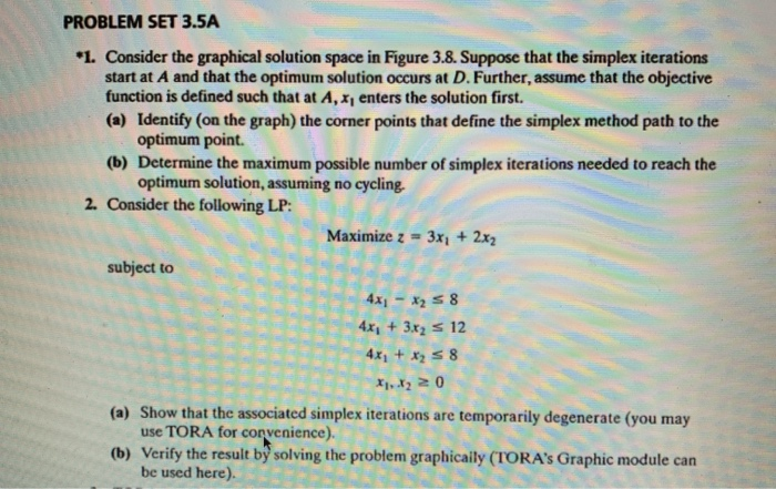 Solved PROBLEM SET 3.5A *1. Consider the graphical solution | Chegg.com