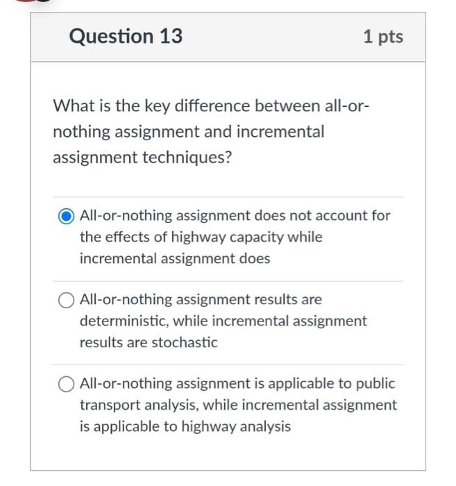 Solved Question 13 1 Pts What Is The Key Difference Between 