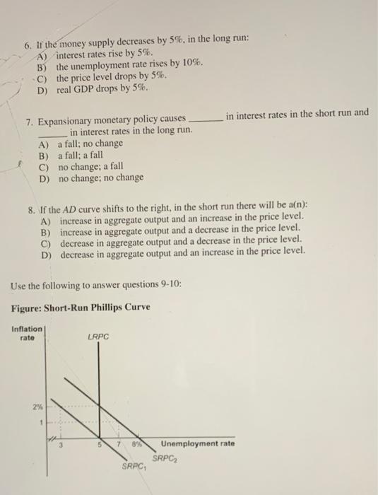 Solved 1. If actual output is equal to potential output and | Chegg.com