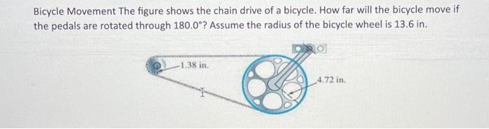 Solved Bicycle Movement The figure shows the chain drive of | Chegg.com