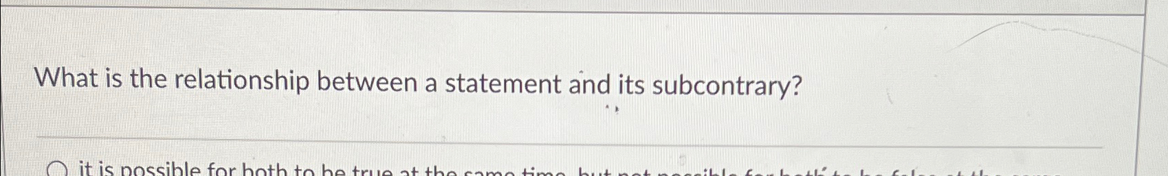 Solved What is the relationship between a statement and its | Chegg.com