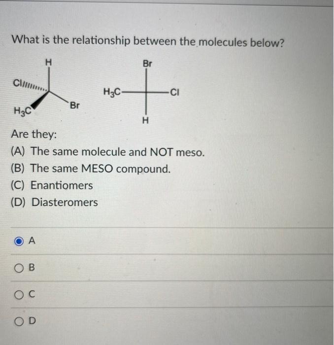 Solved Is the molecule below a meso compound? Yes, it is | Chegg.com