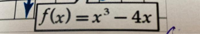 Solved f(x)=x3 - 4x | Chegg.com