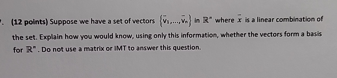 Solved Suppose we have a set of vectors | Chegg.com