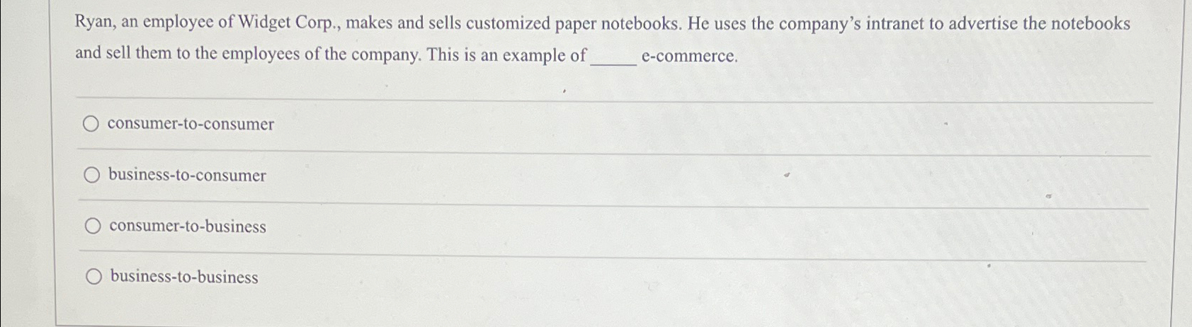 Solved Ryan, an employee of Widget Corp., makes and sells | Chegg.com
