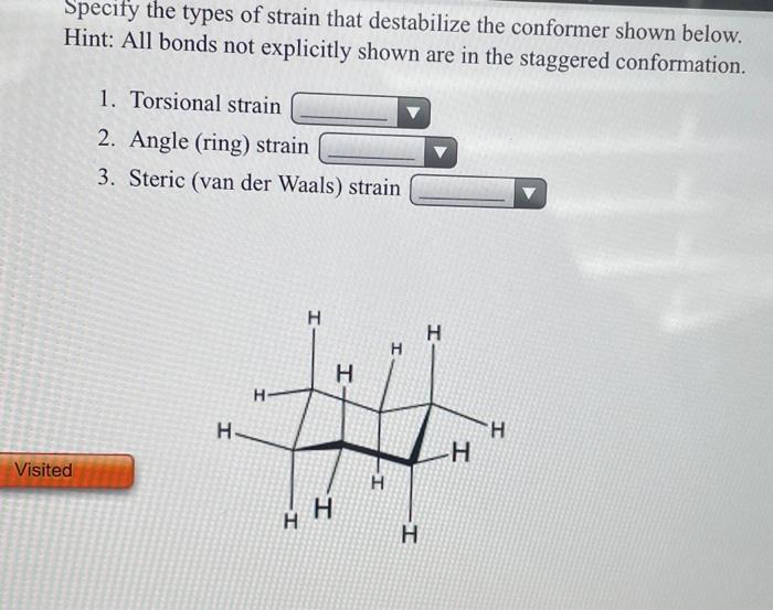 Solved Specify the types of strain that destabilize the | Chegg.com