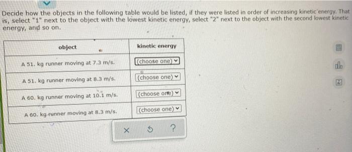 Solved Decide how the objects in the following table would | Chegg.com