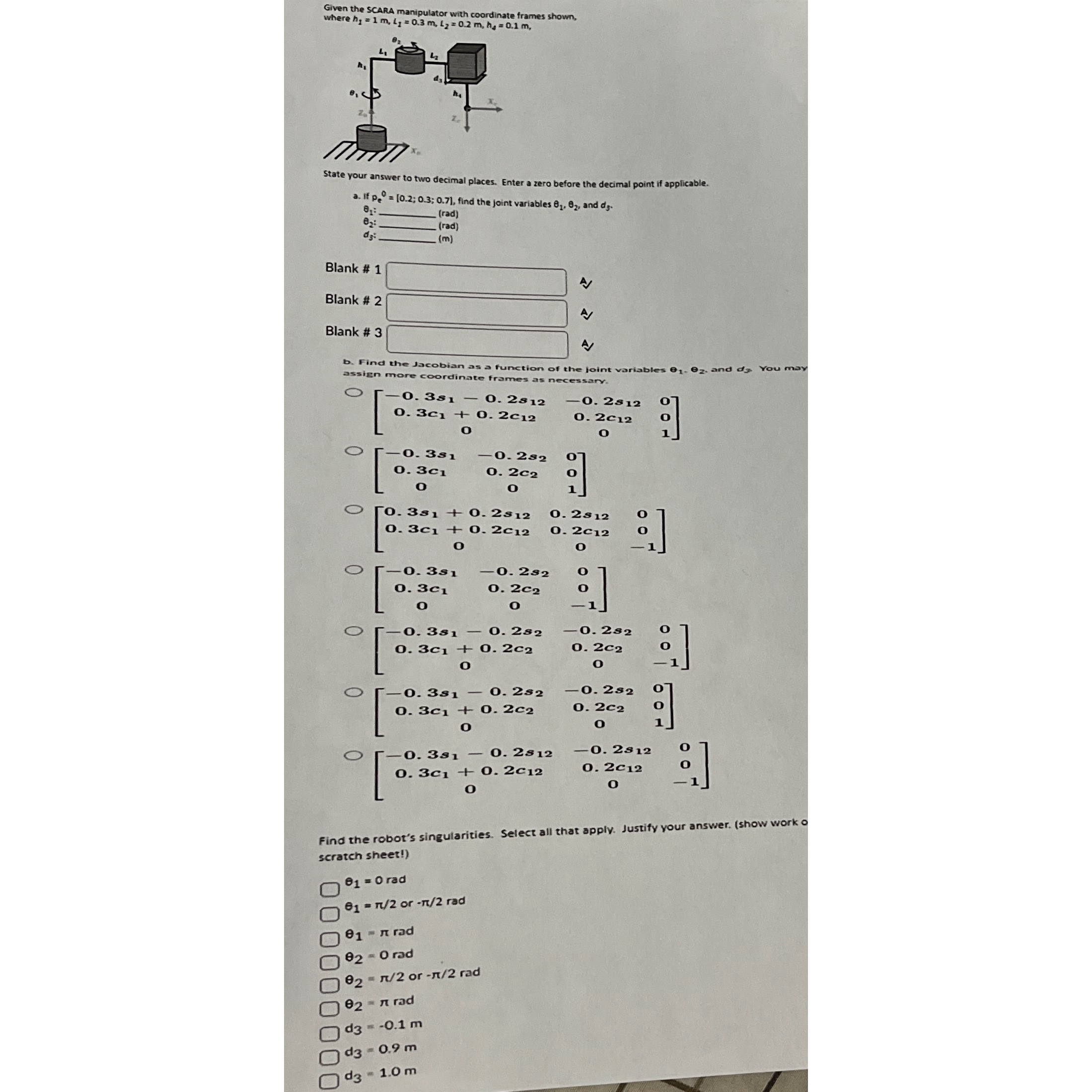 Answer all parts of the three part problem in the | Chegg.com
