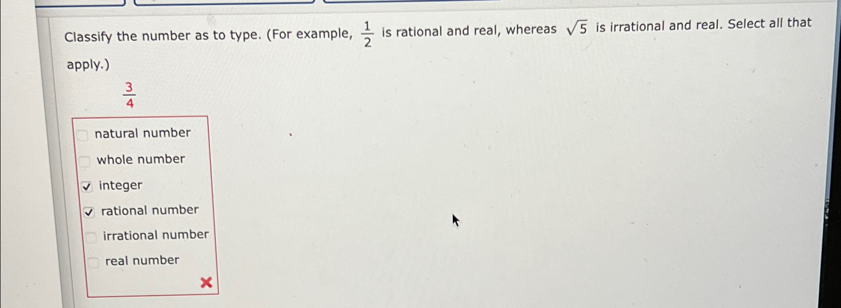 Solved Classify the number as to type. (For example, 12 ﻿is | Chegg.com