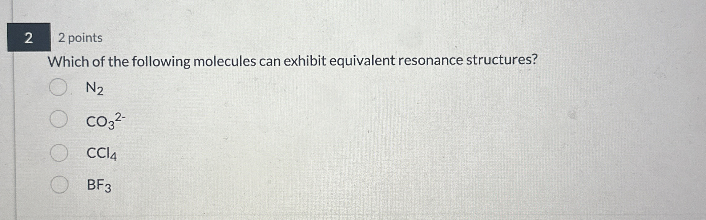 Solved 22 pointsWhich of the following molecules can | Chegg.com Solved 22 pointsWhich of the following molecules can | Chegg.com