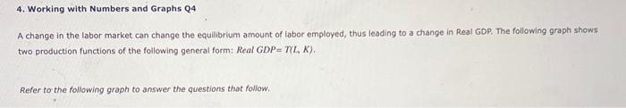 Solved 4. Working with Numbers and Graphs Q4 A change in the | Chegg.com